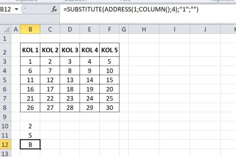 Memahami Fungsi COLUMN dan Fungsi COLUMNS di Excel Beserta Contoh ...