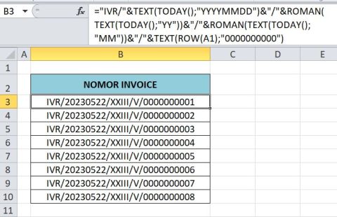 Cara Buat Invoice di Excel Secara Otomatis dengan Nomor Invoice Ala ...