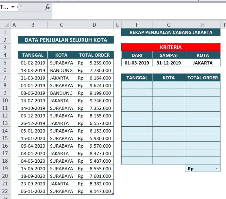 Membuat Rekapitulasi Omset Bulanan atau Juga Rentang Tanggal di Excel ...
