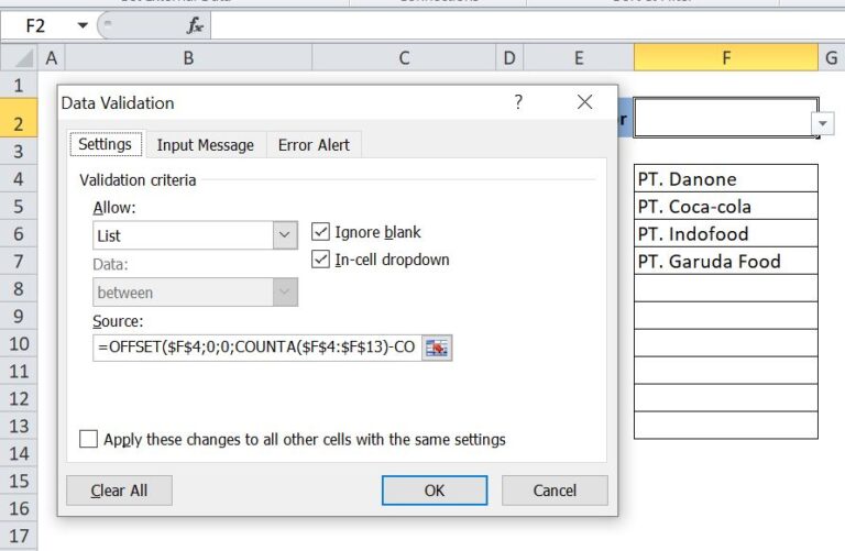 Membuat Dropdown List Dinamis di Excel Berdasarkan Kategori dengan Data Validation | Depot Excel