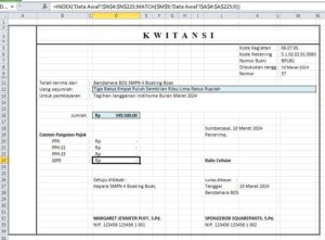 Cara Mudah dan Cepat Membuat Kwitansi Excel Otomatis dengan Rumus ...
