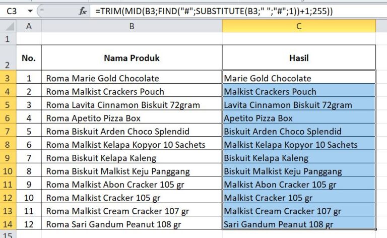 3 Cara Menghilangkan Kata di Excel dengan Rumus Sederhana yang Gampang ...