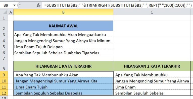3 Cara Menghilangkan Kata di Excel dengan Rumus Sederhana yang Gampang ...