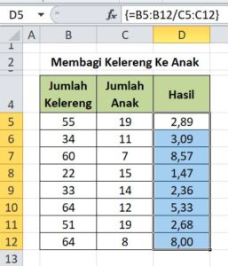 5 Rumus Pembagian Excel yang Wajib Dikuasai Berikut Contohnya | Depot Excel