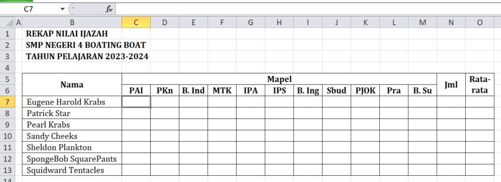 Cara Menghitung Nilai Ijazah Sesuai Juknis dengan Rumus Excel | Depot Excel