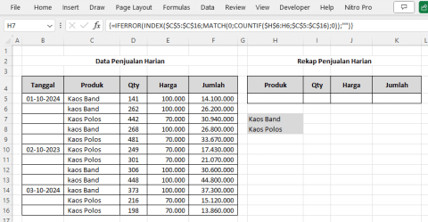 3 Langkah Membuat List Data Validation Excel untuk Rekap Data Penjualan | Depot Excel