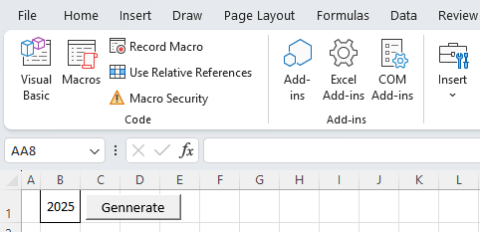 Cara Mudah Membuat Kalender Otomatis di Excel dengan Sekali Klik ...