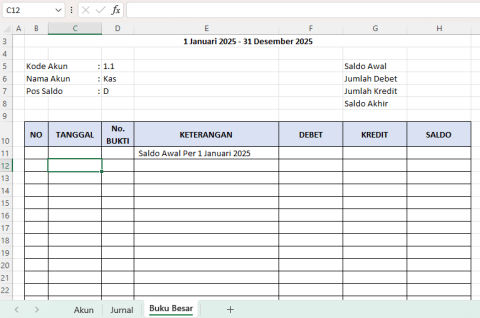 Tutorial Lengkap Cara Membuat Buku Besar di Excel Secara Otomatis ...